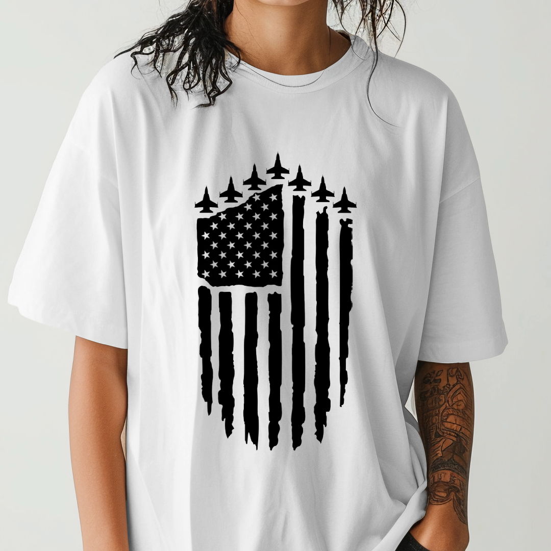 Fighter Jets/Flag Unisex Graphic #3973 | Walk By Faith Jewelry